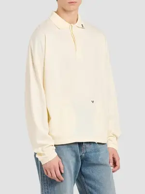 Rhude Fontaine Oversized Long-sleeve Polo Shirt
