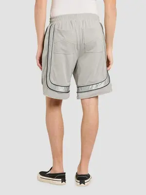 Rhude Baggy Mesh Collegiate Logo Shorts