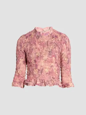 Isabel Marant Étoile Carola Floral Silk Blouse - Pink