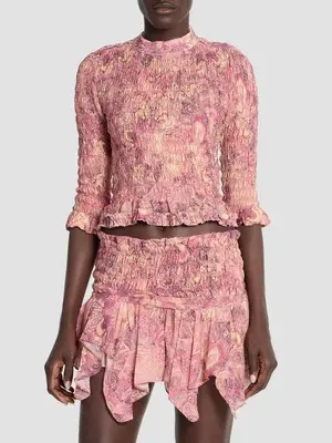 Isabel Marant Étoile Carola Floral Silk Blouse