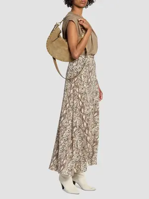 Isabel Marant Étoile Oskan Soft Zipped Suede Shoulder Bag