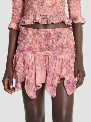 Isabel Marant Étoile Ceiva Floral Silk Miniskirt