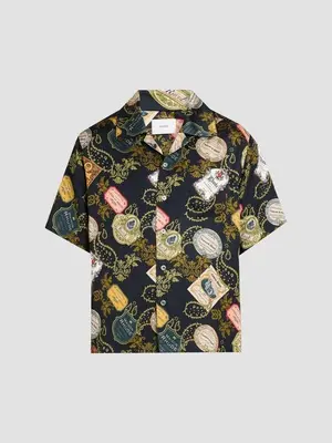 Rhude Vin Bandana-print Camp Shirt - Black Multi