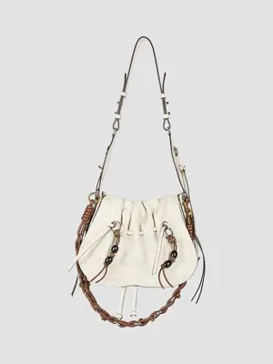 Isabel Marant Étoile Bolton Leather Shoulder Bag - Chalk
