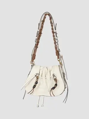 Isabel Marant Étoile Bolton Leather Shoulder Bag - Chalk