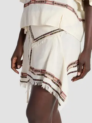 Isabel Marant Étoile Feriel Silk Printed-trim Miniskirt