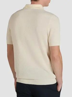 SLOWEAR Bouclé Short-sleeve Polo Shirt