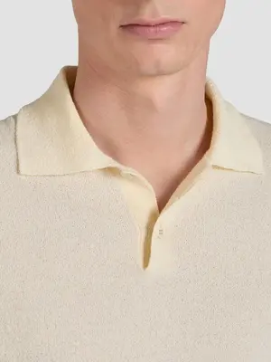 SLOWEAR Bouclé Short-sleeve Polo Shirt