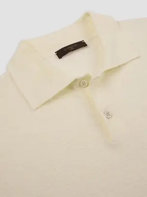 SLOWEAR Bouclé Short-sleeve Polo Shirt