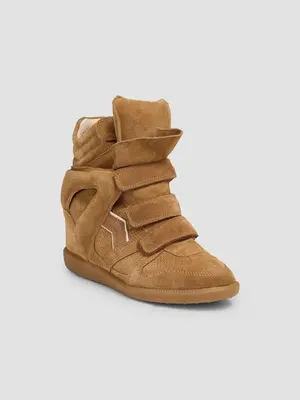 Isabel Marant Étoile Bekett High-tope Suede Wedge Sneakers