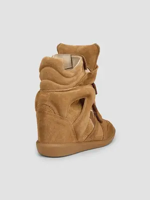 Isabel Marant Étoile Bekett High-tope Suede Wedge Sneakers