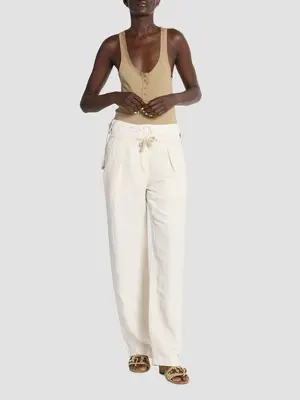 Isabel Marant Étoile Sharon Linen-silk Tapered Pants
