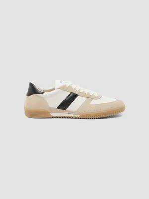 TOM FORD Terence Striped Leather Low-top Sneakers
