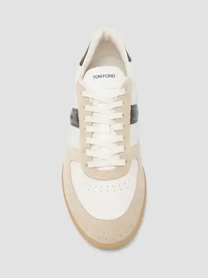 TOM FORD Terence Striped Leather Low-top Sneakers