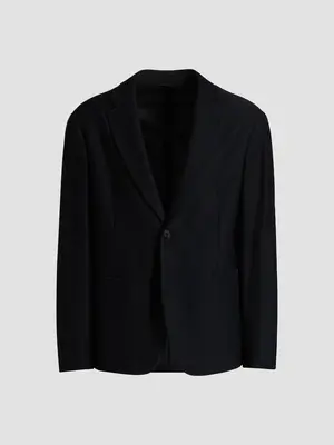 Giorgio Armani Single-breasted Stretch-nylon Jacket - Black