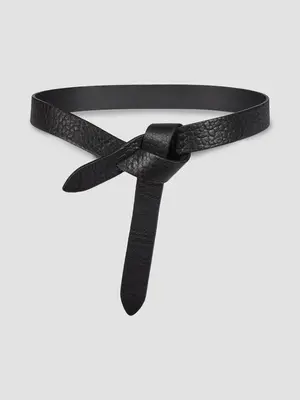 Isabel Marant Étoile Lecce Knot Leather Belt - Black