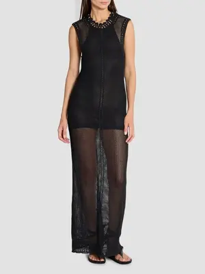 Isabel Marant Étoile Metaya Cotton-blend Mesh Maxi Dress