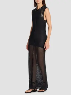 Isabel Marant Étoile Metaya Cotton-blend Mesh Maxi Dress