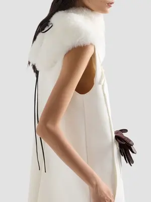 Prada Embroidered Natté Fabric Mini Dress
