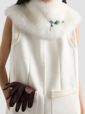 Prada Embroidered Natté Fabric Mini Dress