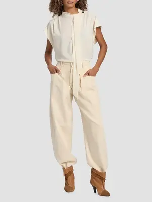 Isabel Marant Étoile Selene Scarf Woven Top - Ecru