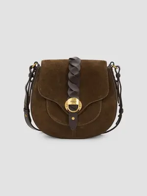 Isabel Marant Étoile Altay Small Suede & Leather Saddle Bag - Bronze