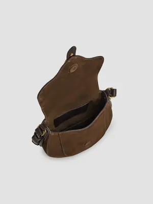 Isabel Marant Étoile Altay Small Suede & Leather Saddle Bag - Bronze