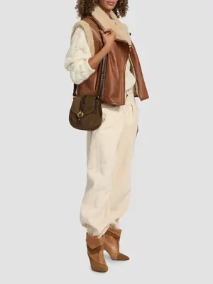 Isabel Marant Étoile Altay Small Suede & Leather Saddle Bag - Bronze
