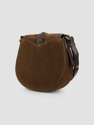 Isabel Marant Étoile Altay Small Suede & Leather Saddle Bag - Bronze