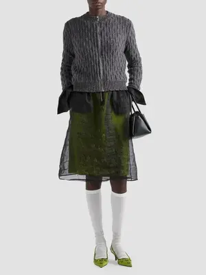 Prada Wool And Alpaca Cardigan - Grey