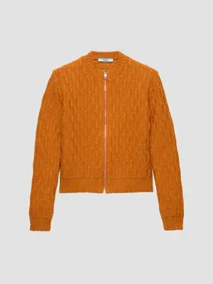 Prada Wool And Alpaca Cardigan - Orange
