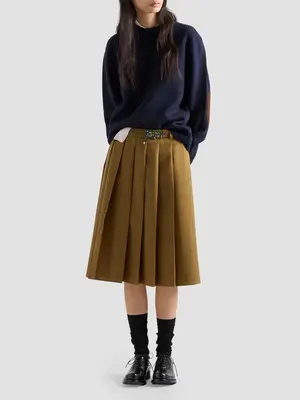 Prada Hopsack Midi Skirt