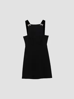 Prada Embroidered Cady Mini Dress