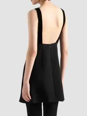 Prada Embroidered Cady Mini Dress