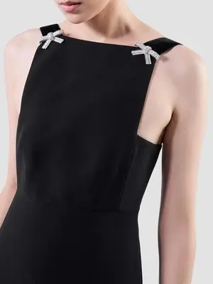 Prada Embroidered Cady Mini Dress