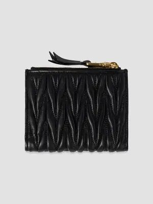Miu Miu Small Wallet In Matelassé Nappa Leather