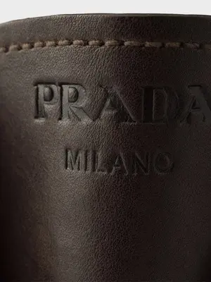 Prada Leather Laced Booties