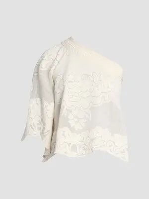 Isabel Marant Étoile Shilo Cotton Lace One-shoulder Blouse - Ecru