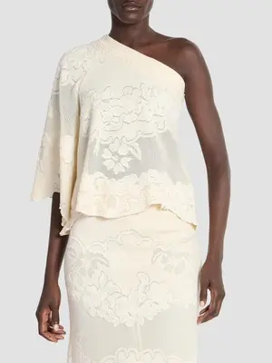 Isabel Marant Étoile Shilo Cotton Lace One-shoulder Blouse - Ecru