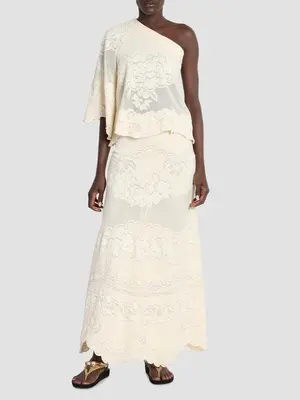 Isabel Marant Étoile Shilo Cotton Lace One-shoulder Blouse - Ecru
