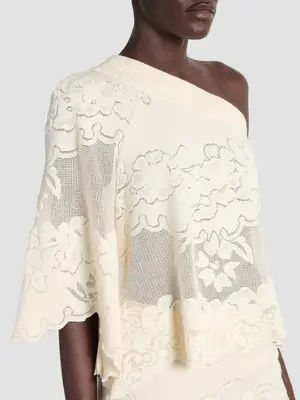 Isabel Marant Étoile Shilo Cotton Lace One-shoulder Blouse - Ecru