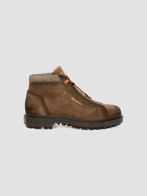 Santoni St. Moritz Suede Alpine Boots - Brown