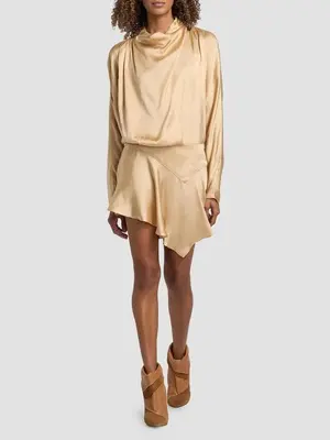 Isabel Marant Étoile Neline Draped Satin Shirtdress
