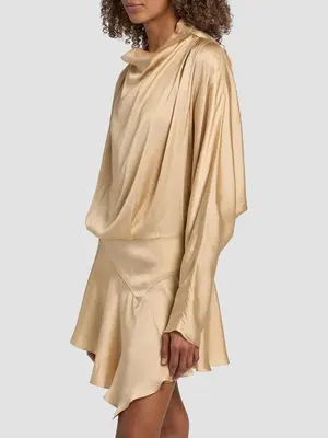Isabel Marant Étoile Neline Draped Satin Shirtdress