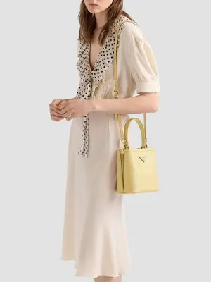 Prada Panier Saffiano Leather Bucket Bag