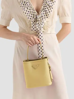 Prada Panier Saffiano Leather Bucket Bag