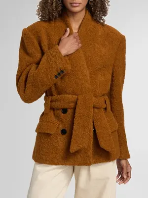 Isabel Marant Étoile Syndra Wool-blend Belted Jacket
