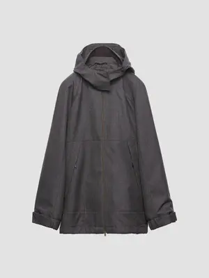 Prada Melange Hopsack Wool Jacket - Grey