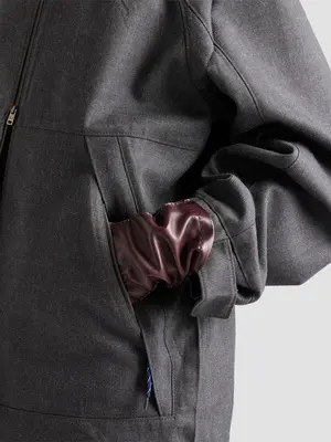 Prada Melange Hopsack Wool Jacket - Grey