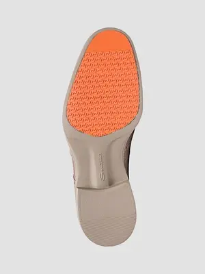 Santoni Easy Brogue Suede Dress Shoes